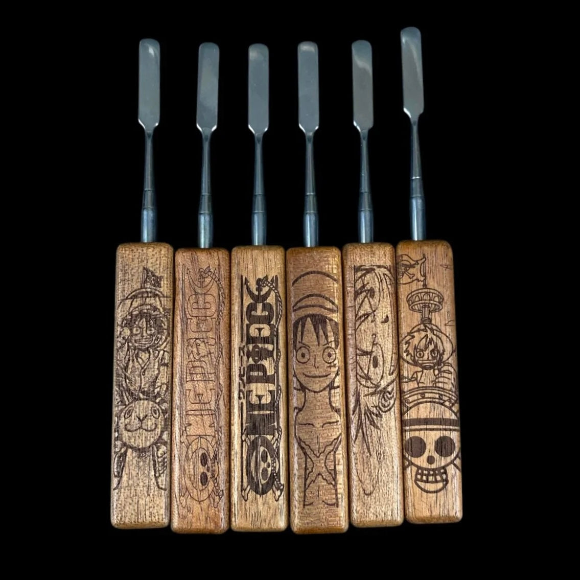 Gee West One Piece Series – Engraved Premium Wood Dab Tool – Gee West Glass