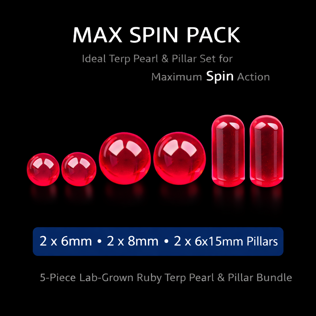 Ruby Max Spin Pack – Terp Pearl & Pillar Set (6-Piece) – Gee West Glass