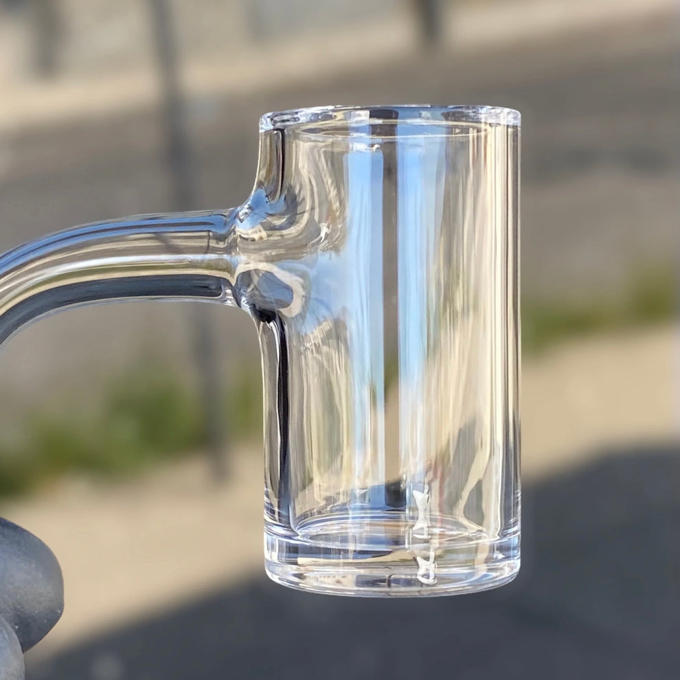 25mm Flat Bottom Bucket Banger – Clear – Gee West Glass
