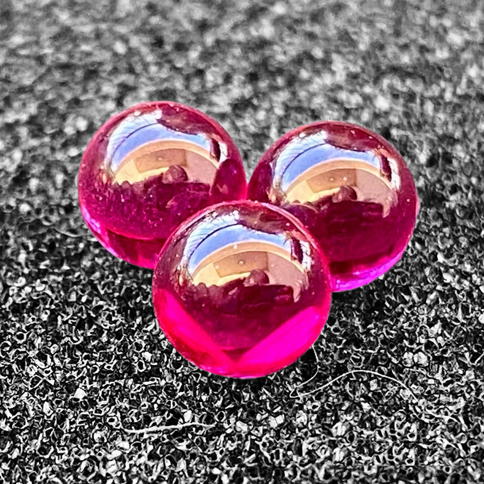 6mm Ruby Terp Pearls – Gee West Glass